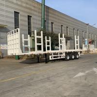 China Standard 28Ton Landing Gear Log Low Bed Semi Trailer For Wood Timber Lumber Forest Load Transport for sale