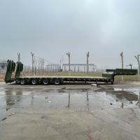 China 4 Axles 80Ton Used Low Bed Semi Trailer Production Time 15 Workdays Customers Optional for sale