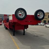 China 40T Max Payload Steel Multi-axle Special Semi-trailer Flatbed Low Bed Trailers Loader for sale