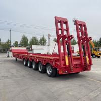 China 40T Max Payload Steel Multi-axle Special Semi-trailer Flatbed Low Bed Trailers Loader for sale