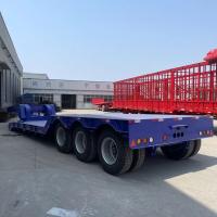 China Truck Trailer 3 Axle 40FT 50T 60T Gooseneck Lowboy Low Bed Semi Trailer Dimensions for sale