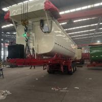 China Truck Trailer Tank-type Rear Rollover Pull Sand and Gravel Semi-Trailer in Saudi Arabia for sale