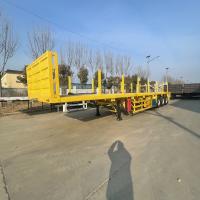 China Steel Flatbed Semi Truck Trailers for Shipping 20ft 40ft 50ft 53ft in 15 Workdays for sale