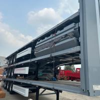 China Tri-Axle Semi-Enclosed Curtain Side Open Container Semi Trailer for Customers Optional for sale