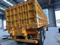 China Customers Optional Semi-Trailer 50 Ton Dump Truck with Dark Blue Color and Hydraulic Rod for sale