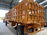 China Customers Optional Semi-Trailer 50 Ton Dump Truck with Dark Blue Color and Hydraulic Rod for sale