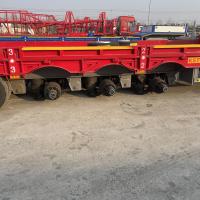 China 80 Ton Hydraulic Extendable 9 Axle Gooseneck Lowboy Trailer with Mechanical Suspension for sale