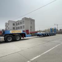 China 40T Truck Trailer Front Load Low Bed Semi-Trailer in Australia Retractable Multi-Axle for sale