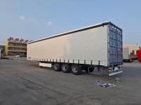 China 45FT 40FT Enclosed Box Cargo Transport PVC Tarpaulin Sliding 3 Axles Van Truck Trailer for sale