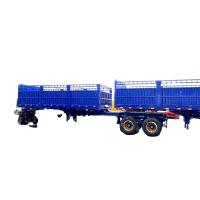 China High Side Wall Fence Detachable Drawbar Trailer Steel and Mechanical/Air Suspension for sale