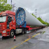 China Extendable Low Bed Semi Trailer for Wind Turbine Blades Transport 13T 14T 16T 18T Axle for sale