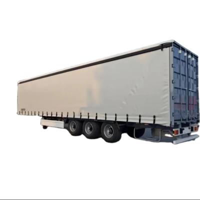 China Dump Semi-Trailer with Air Suspension and Steel Curtain of Multi-Purpose Truck Cargo for sale