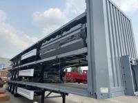 China Dump Semi-Trailer with Air Suspension and Steel Curtain of Multi-Purpose Truck Cargo for sale