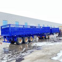 China High Side Wall Fence Detachable Drawbar Trailer Steel and Mechanical/Air Suspension for sale