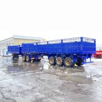China High Side Wall Fence Detachable Drawbar Trailer Steel and Mechanical/Air Suspension for sale