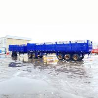 China High Side Wall Fence Detachable Drawbar Trailer Steel and Mechanical/Air Suspension for sale
