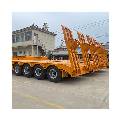China 15 Workdays Production Time Low Flatbed Transport Semi-Trailer Truck with Air Suspension for sale