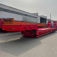 China 15 Workdays Production Time Low Flatbed Transport Semi-Trailer Truck with Air Suspension for sale