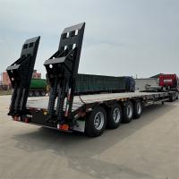 China 15 Workdays Production Time Low Flatbed Transport Semi-Trailer Truck with Air Suspension for sale