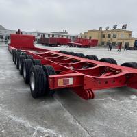 China Retractable Flatbed Trailer for Wind Turbine Blade and Power Equipment Transport for sale
