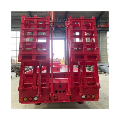China 13T 14T 16T 18T Axle Flatbed Trailer for Heavy-Duty Engineering Machinery Transport for sale