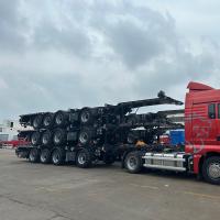 China High Speed Steel Semi-Trailer With Extendable 2/3 Axle Container Skeleton for sale