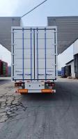 China Steel Tri Axle Hydraulic Wing Opening Box Van Semi Truck Trailer Bulk Goods Transport for sale