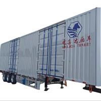 China Steel Curtain Side Dry Truck Semi Trailer with Aluminum Wall and Optional 3 Axles for sale