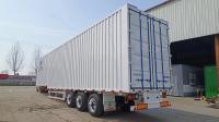 China Steel Curtain Side Dry Truck Semi Trailer with Aluminum Wall and Optional 3 Axles for sale