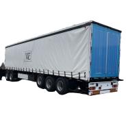 China 60T Max Payload Semi-Trailer 3-Axle Truck Trailer with PVC Custom Color Side Curtain for sale