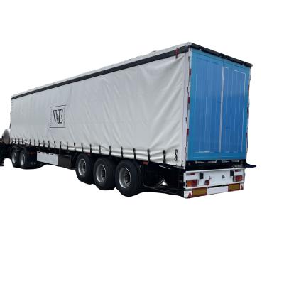 China 60T Max Payload Semi-Trailer 3-Axle Truck Trailer with PVC Custom Color Side Curtain for sale