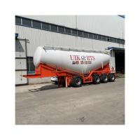 China Truck Trailer Huaxiang 3 Axles 40 Cubic Meter Bulk Cement Powder Tank Semi Trailer for sale