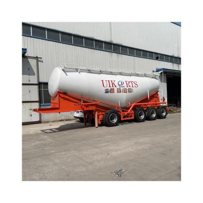 China Truck Trailer Huaxiang 3 Axles 40 Cubic Meter Bulk Cement Powder Tank Semi Trailer for sale