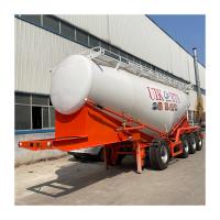 China Truck Trailer Huaxiang 3 Axles 40 Cubic Meter Bulk Cement Powder Tank Semi Trailer for sale