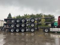 China Truck 2 Axle 20ft 40ft Shipping Container Chassis with Gooseneck Skeleton Semi-Trailer for sale
