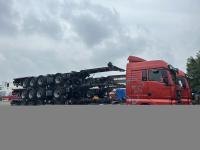 China Truck 2 Axle 20ft 40ft Shipping Container Chassis with Gooseneck Skeleton Semi-Trailer for sale