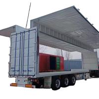 China 130 Ton 53 Ft Tarpaulin Side Curtain Box Open Container Semi-Trailer for Drinks and Vegetable for sale