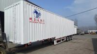 China 130 Ton 53 Ft Tarpaulin Side Curtain Box Open Container Semi-Trailer for Drinks and Vegetable for sale