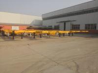 China Truck 2 Axle 20ft 40ft Shipping Container Chassis with Gooseneck Skeleton Semi-Trailer for sale