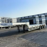 China Steel Flatbed Semi Trailer 3 Axle Low Flatbed Semi-Trailer for Limited Time Truck Trailer for sale
