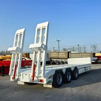 China Steel Flatbed Semi Trailer 3 Axle Low Flatbed Semi-Trailer for Limited Time Truck Trailer for sale