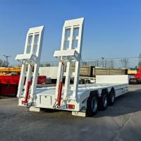 China Steel Flatbed Semi Trailer 3 Axle Low Flatbed Semi-Trailer for Limited Time Truck Trailer for sale