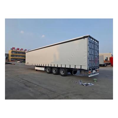 China Customers Optional 40 Ft Van Box Semi Trailer with Pvc Curtain Side and 60T Payload for sale