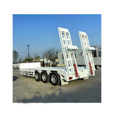 China Steel 3 Axles 40Ft 60Ton Interlink Super Link Flatbed Semi Trailers Customized for sale