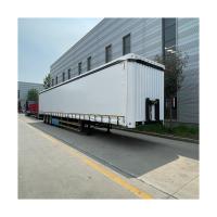 China Max Payload 60T Semi-Trailer 3 Axle Cargo Van Box Curtain Side Truck Trailer 53 Ft for sale