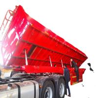 China Customized Semi-Trailer Utility Side Lifting Dump Semi Trailer 13T 14T 16T 18T Axle for sale