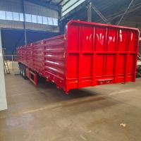 China 50T U Type Hydraulic Cylinder 4 Axles End Dump Trailer Tipper Semi Truck Trailer for sale