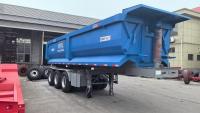 China 50T U Type Hydraulic Cylinder 4 Axles End Dump Trailer Tipper Semi Truck Trailer for sale
