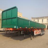China 50 Tons Load Capacity Side Tipper Semi Trailer with Steel Body and Hydraulic Rod for sale