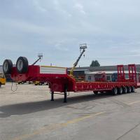China 5 Axls Low Bed Semi Trailer With In For Max Payload 120T And Truck Trailer And Lowboy for sale